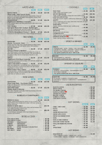 Drinks Menu | The Turkuaz Restaurant